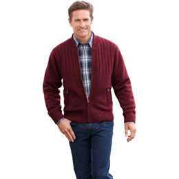 CR&Eacute;ATION L Herren Strickjacke dunkelrot Gr&ouml;&szlig;e 48