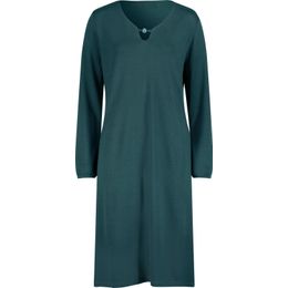 CR&Eacute;ATION L Damen Jerseykleid mit Zierperlen am Ausschnitt petrol Gr&ouml;&szlig;e 36