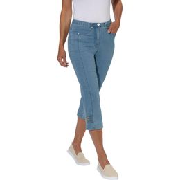 CR&Eacute;ATION L Damen 7/8-Jeans mit seitlichem Dehnbund blue-bleached Gr&ouml;&szlig;e 38