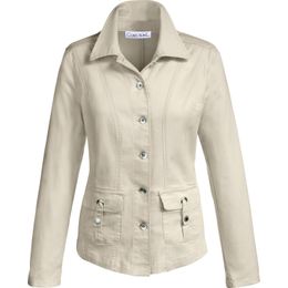 CR&Eacute;ATION L Damen Jackenblazer in Denim-Optik stein Gr&ouml;&szlig;e 40