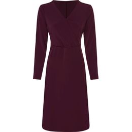CR&Eacute;ATION L Damen Jerseykleid mit Raffungen burgund Gr&ouml;&szlig;e 40