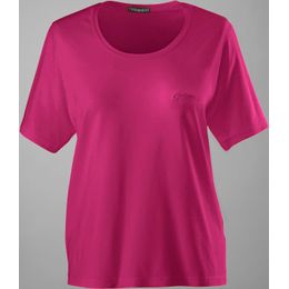 Damen Sportshirt mit Stickerei schwarz + pink Gr&ouml;&szlig;e 36/38
