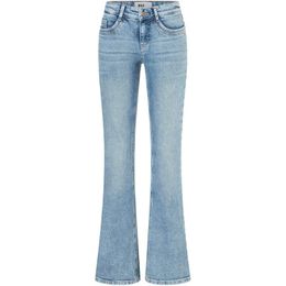 MAC Damen MAC Bootcut-Jeans &raquo;DETROIT flared&laquo; Aufwendig gearbeitete Details an den Vordertaschen 34, L&auml;nge 34