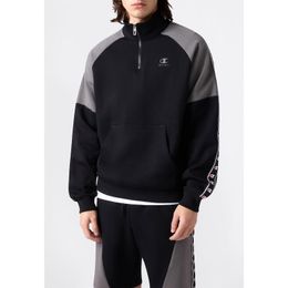 Champion Herren Sweatshirt &raquo;Sports-inspired Interlock Half Zip Sweatshirt with Tape detailing&laquo;, 1 tlg. komfortabler Schnitt, sportlicher Stil, 