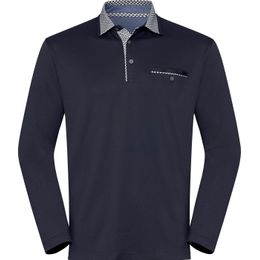 Hajo Herren Langarm-Shirt marine, Gr&ouml;&szlig;e 44/46