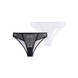 Dorina Damen Brasilslip &raquo;PERFECT LACE (VALENTINE)&laquo; 2er Pack, bequem, transparent, mit Schleife, mit Spitze XL