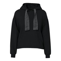 Pieces Damen Pieces Kapuzensweatshirt &raquo;PCCHILLI LS GLITTER HOODIE NOOS BC&laquo;, mit Kordelzug in Kontrastfarbe S