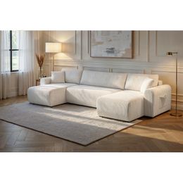 OTTO home Wohnlandschaft &raquo;JONAA, 311 cm, U-Form, Schlafsofa, Boxspringfederung, Cord u. Struktur&laquo; Schlaffunktion 133/270cm, Bettkasten, Taschen, Unser