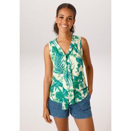 Aniston Casual Damen Aniston CASUAL Blusentop mit farbharmonischen Blumen und Bl&auml;ttern bedruckt - NEUE KOLLEKTION 48