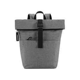 Reisenthel travelling rolltop - Rucksack 15.6" 53 cm (herringbone grey) in twist silver | Gr.: onesize