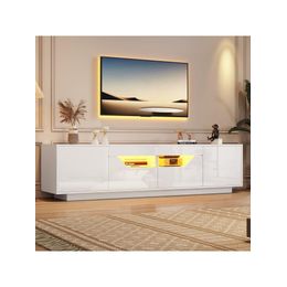 ABRIHOME TV Schrank Stand f&uuml;r 75 Zoll Fernseher mit LED 180*40*45cm | Gr.: onesize