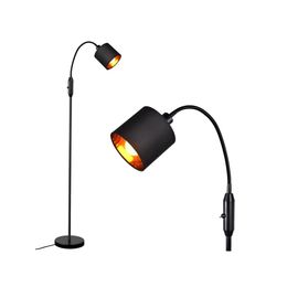 ZMH Stehlampe 163cm in schwarz 360&deg; Drehbar mit Stoff Lampenschirm | Gr.: onesize