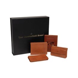 The Chesterfield Brand Geldb&ouml;rse Geschenkset 4-teilig Leder 12 cm in cognac | Gr.: onesize