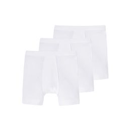 Schiesser Long Short / Pant Essentials Feinripp in Wei&szlig; | Gr.: 3XL