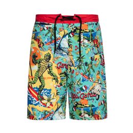 King Kerosin Badeshorts Il mostro del Lago di Garda in mint | Gr.: M