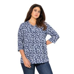 Ulla Popken Shirt in blaugrau | Gr.: 46-48