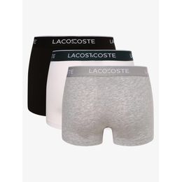 Lacoste 3er-Set: Boxershorts in Hellgrau/ Wei&szlig;/ Schwarz | Gr.: S