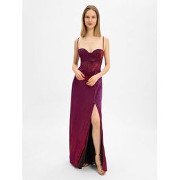 UNIQUE Abendkleid in bordeaux blau - 0001 | Gr.: 38