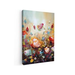 MuchoWow Leinwand bilder Blumenmeer (BxH) | Gr.: 40x60 cm