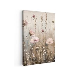 MuchoWow Leinwand bilder Blumenfeld (BxH) | Gr.: 20 x 30 cm
