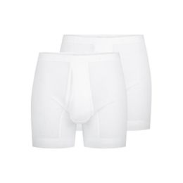 Schiesser Unterhose kurz Original Classics Feinripp in Wei&szlig; | Gr.: L