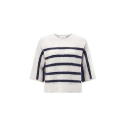 Rich & Royal Rich & Royal Strickpullover in ecru marine - 0002 | Gr.: M