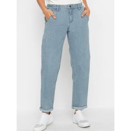 WITT Damen Jeans im Mom-Stil, blue-bleached, Gr&ouml;&szlig;e 36