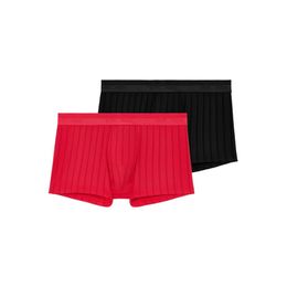 HOM Retro Short / Pant Chic in Schwarz / rot | Gr.: XL