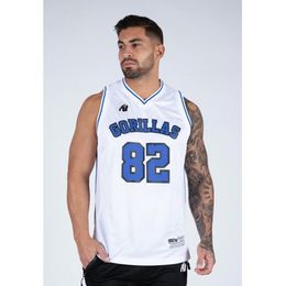 Gorilla Wear Muskelshirt - San Mateo Jersey - Wei&szlig;/Blau | Gr.: S