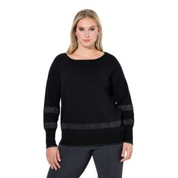 Ulla Popken Pullover in schwarz | Gr.: 54-56