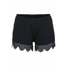 Lascana Schlafshorts in schwarz | Gr.: 32/34
