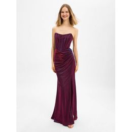 UNIQUE Abendkleid in bordeaux blau - 0002 | Gr.: 42