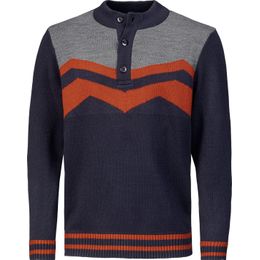 Herren Pullover marine-gemustert, Gr&ouml;&szlig;e 60