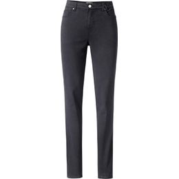 Damen 5-Pocket-Hose in Baumwoll-Stretch-Qualit&auml;t schwarz, Gr&ouml;&szlig;e 42