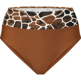 feel good Damen Bikini-Slip im Animal-Dessin cognac Gr&ouml;&szlig;e 46