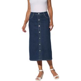 CR&Eacute;ATION L Damen Jeansrock mit Zierknopfleiste blue-stone-washed Gr&ouml;&szlig;e 38