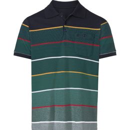 Marco Donati Herren Kurzarmshirt marine-gr&uuml;n-gestreift Gr&ouml;&szlig;e 44/46
