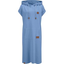 CR&Eacute;ATION L Damen Jerseykleid mit Kapuze mittelblau Gr&ouml;&szlig;e 38