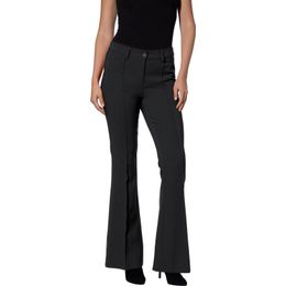 Heine Damen Stretch-Hose mit Biesen schwarz Gr&ouml;&szlig;e 38