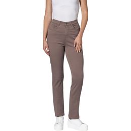 CR&Eacute;ATION L Damen Jeans mit Dehnbund dunkeltaupe Gr&ouml;&szlig;e 38