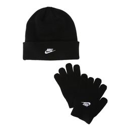 Nike Sportswear Set: M&uuml;tze und Handschuhe 'Club' M&auml;dchen Gr&ouml;&szlig;e XXXS schwarz / wei&szlig;