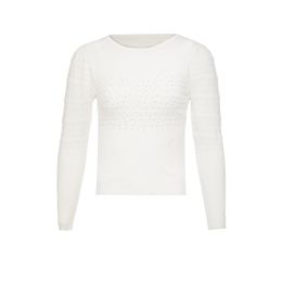 bling bling by leo Pullover Damen Gr&ouml;&szlig;e XS/S transparent / wei&szlig;