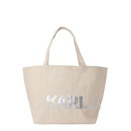 K by KARL LAGERFELD Karl Lagerfeld Shopper 'ESSENTIAL' Damen Gr&ouml;&szlig;e One Size silber / offwhite