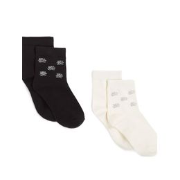 K by KARL LAGERFELD Karl Lagerfeld Socken Damen Gr&ouml;&szlig;e 36/41 schwarz / silber / wei&szlig;