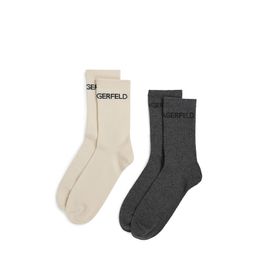 K by KARL LAGERFELD Karl Lagerfeld Socken Damen Gr&ouml;&szlig;e 36/41 beige / anthrazit / schwarz