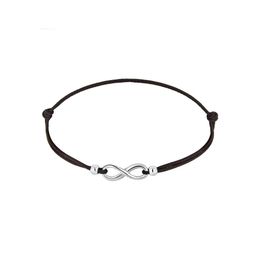 Elli Armband 'Infinity' Damen Gr&ouml;&szlig;e 17 schwarz / silber