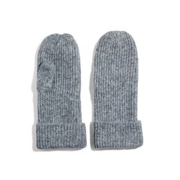 Pieces Mittens female Grey size One Size