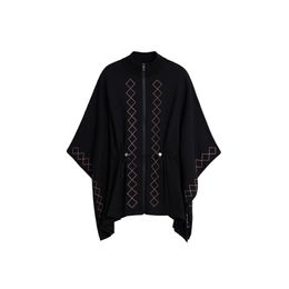 Desigual Poncho Damen Gr&ouml;&szlig;e One Size rot / schwarz / wei&szlig;