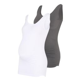 MAMALICIOUS Sports Top 'MLHEAL' female Grey, White size One Size