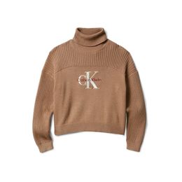 Calvin Klein Jeans Pullover M&auml;dchen Gr&ouml;&szlig;e 164 braun / rot / wei&szlig;